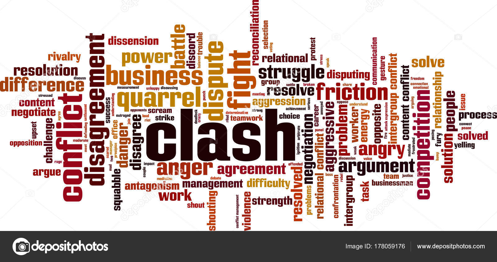 Clash Word Cloud Concept Vector Illustration Stock Vector by ©Boris15 ...