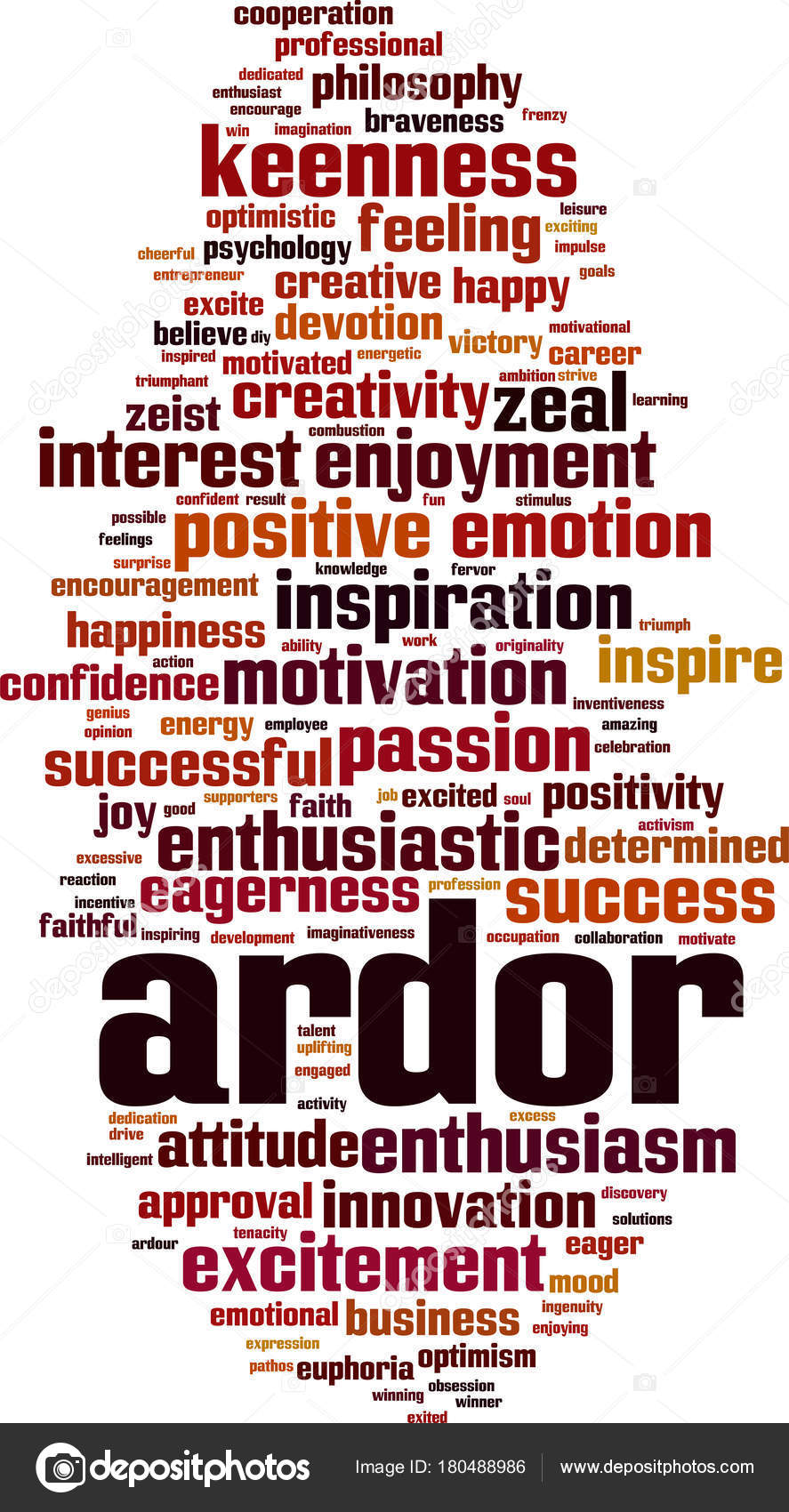 Concepto Nube Palabras Ardor Ilustración Vectorial Vector de stock ...