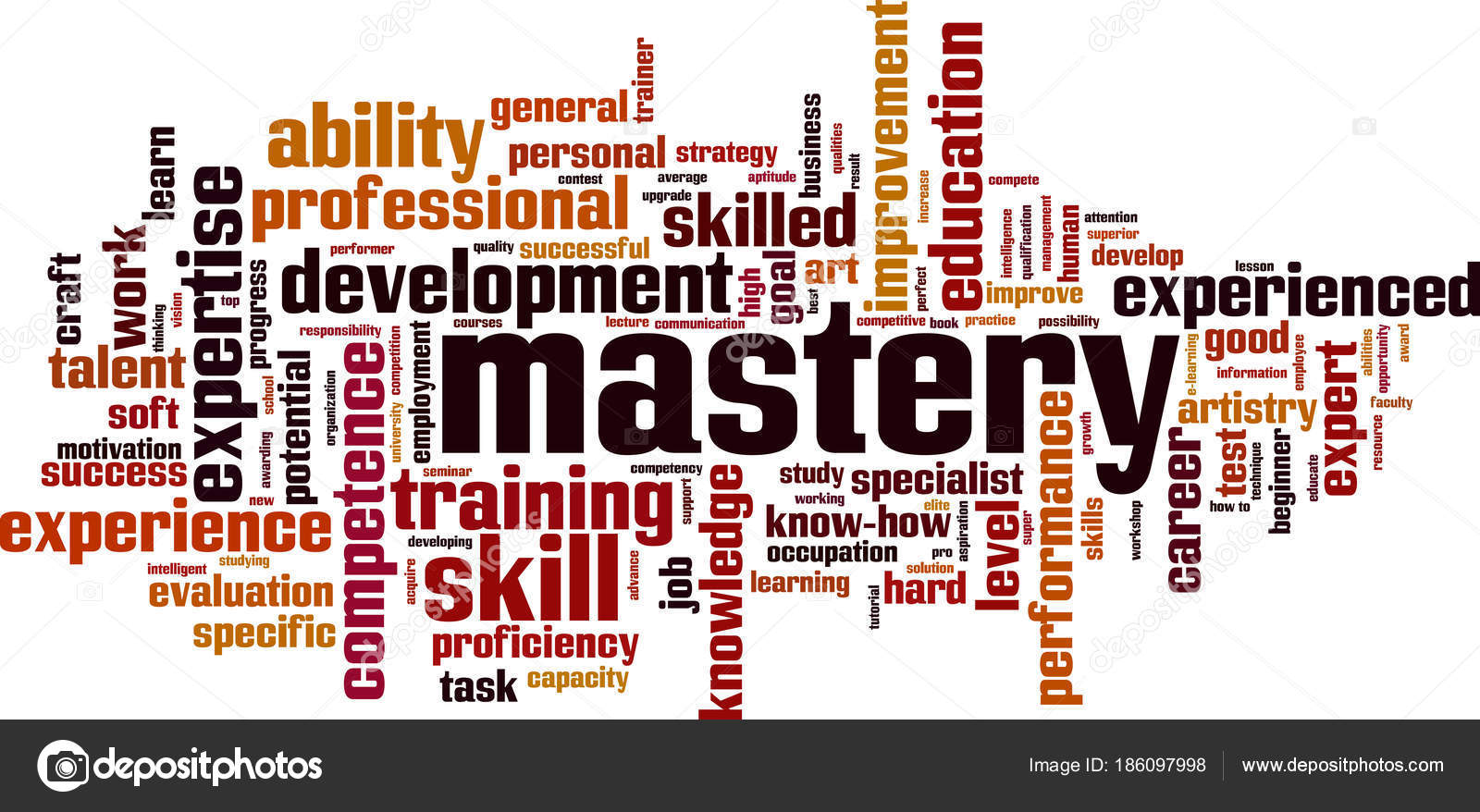 Mastery Word Cloud Concept Vector Illustration Stock Vector Image by ...
