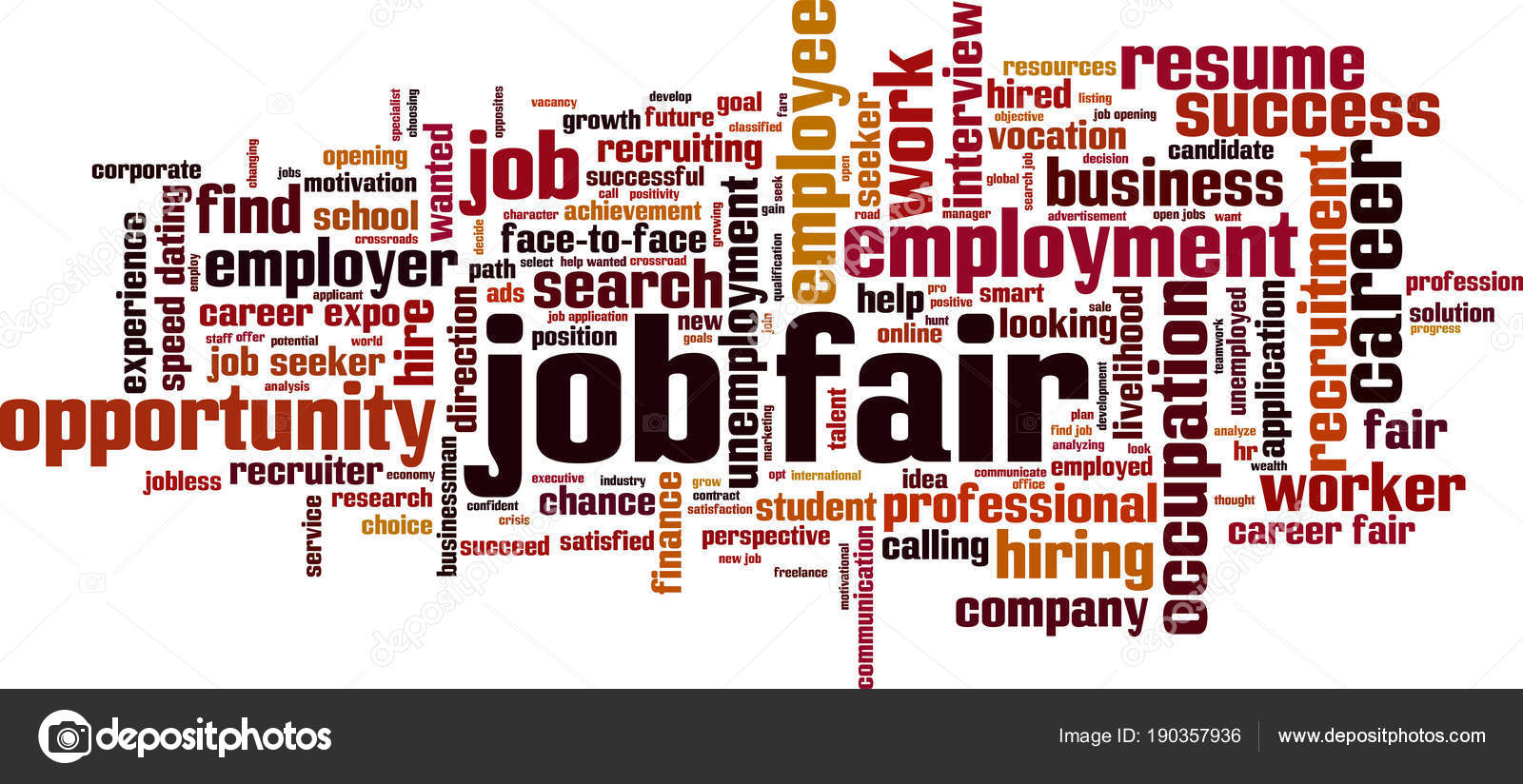 Job Fair Word Cloud Concept Vector Illustration Stock Vector by ...