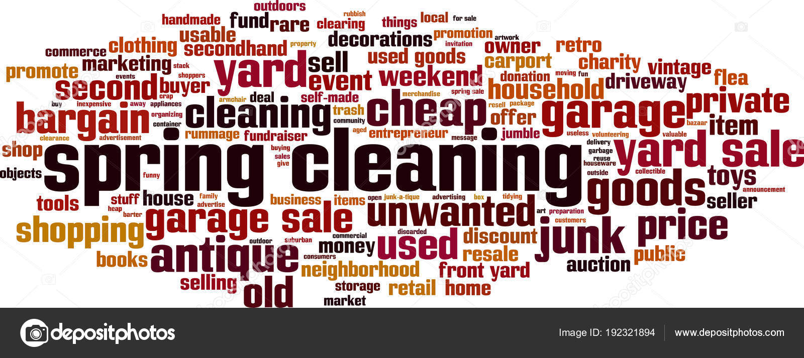 Spring Cleaning Word Cloud Concept Vector Illustration Stock Vector ...