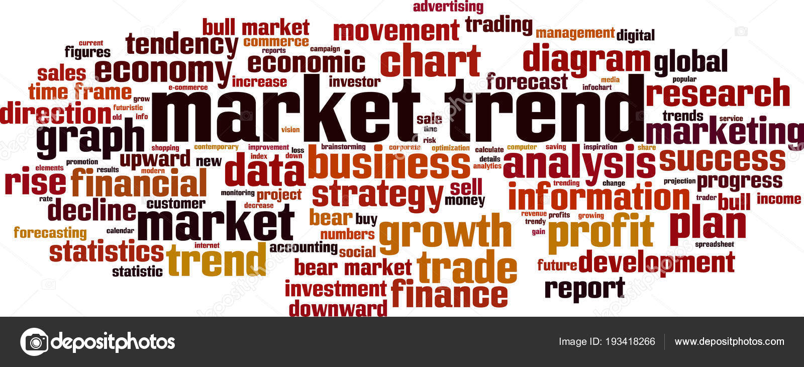 Market Trend Word Cloud Concept Vector Illustration Stock Vector by ...