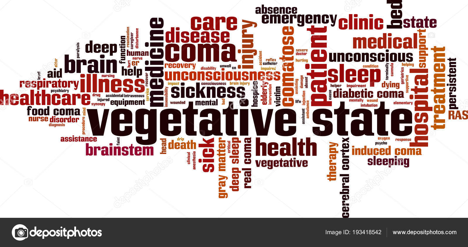Vegetative State Word Cloud Concept Vector Illustration — Stock Vector ...