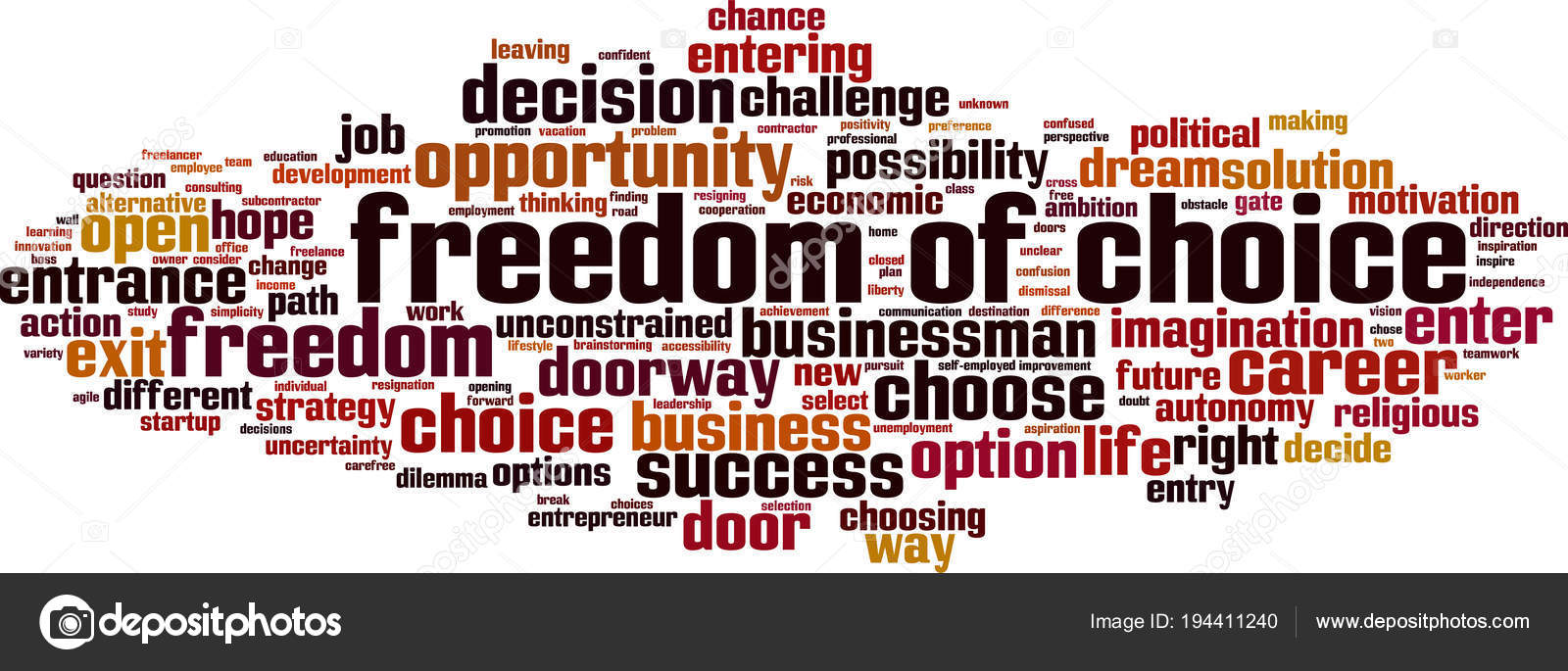Freedom Choice Word Cloud Concept Vector Illustration Stock Vector by ...