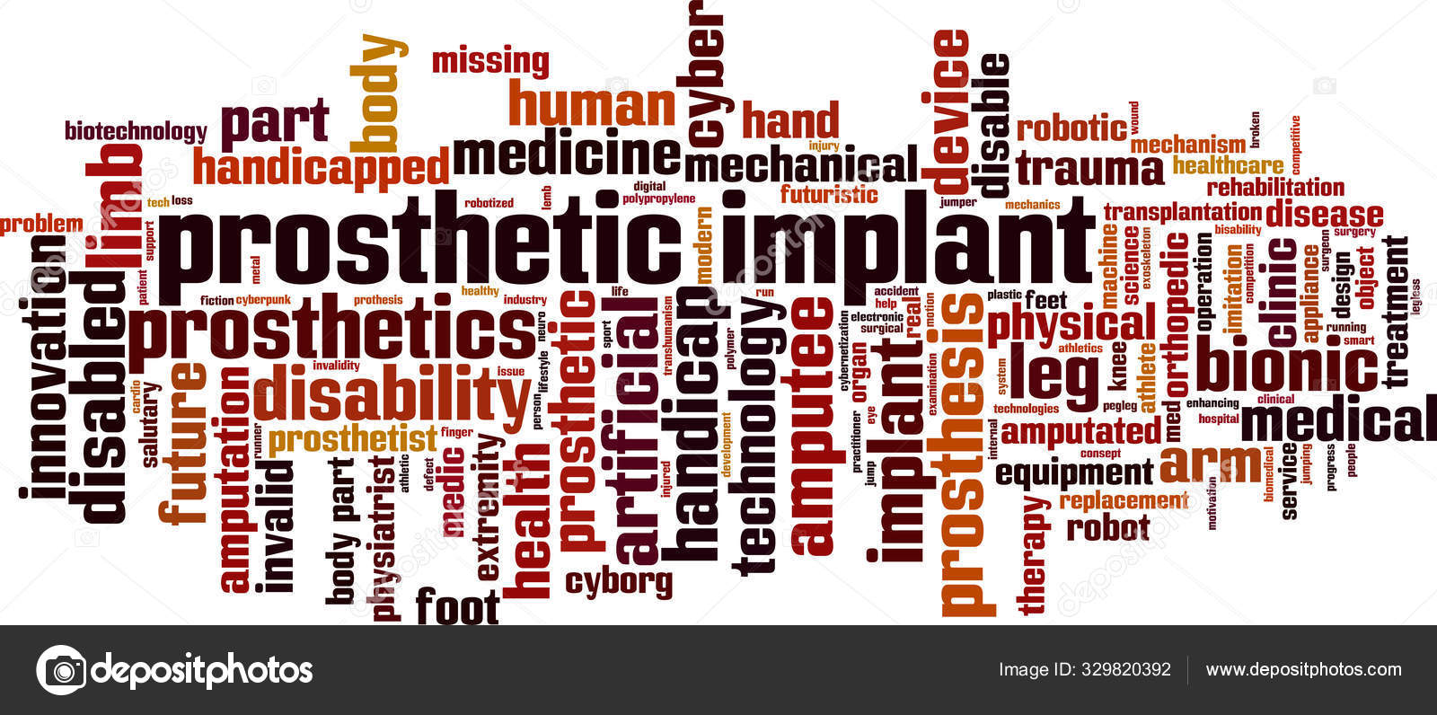 Prosthetic Implant Cloud Concept Collage Made Words Prosthetic Implant ...