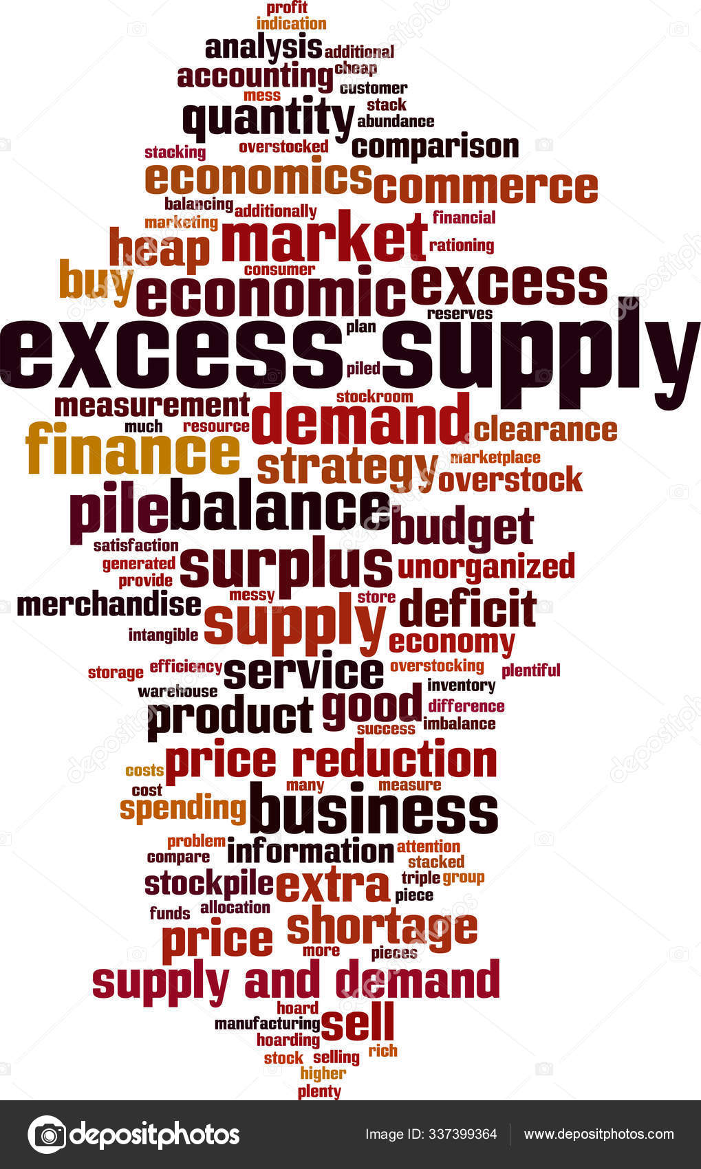 Excess Supply Word Cloud Concept Collage Made Words Excess Supply Stock ...