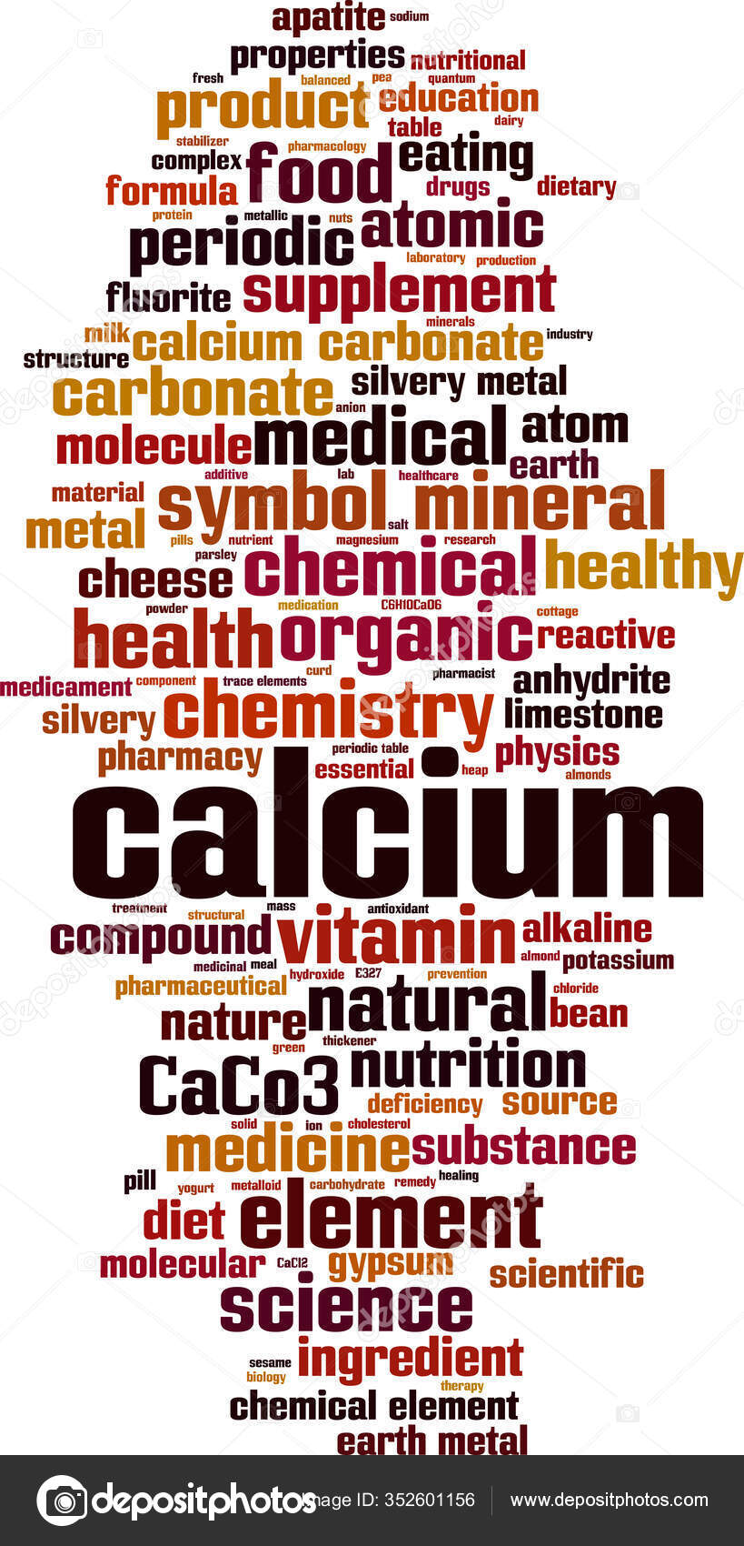 Calcium Word Cloud Concept Collage Made Words Calcium Vector ...