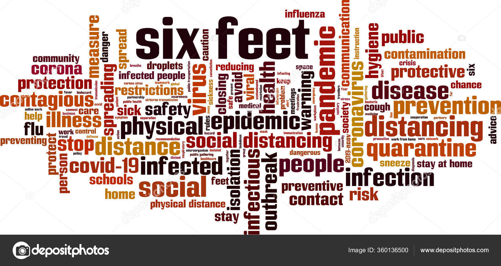 Six Feet Word Cloud Concept Collage Made Words Six Feet Stock Vector ...