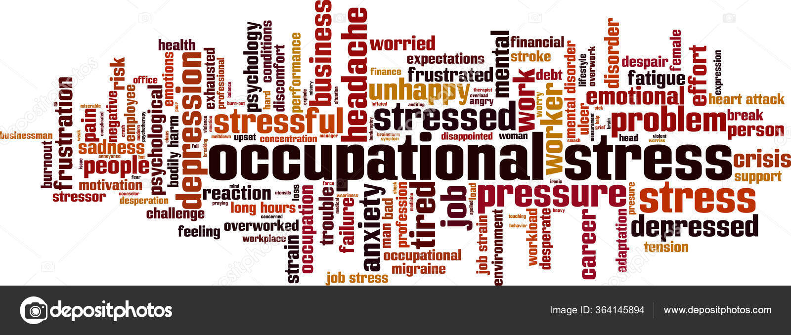 Occupational Stress Word Cloud Concept Collage Made Words Occupational ...