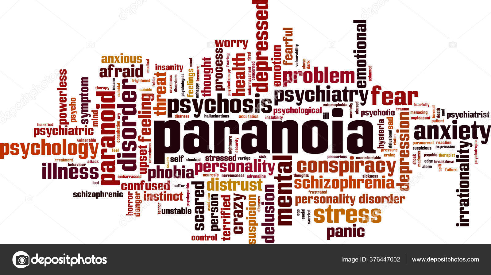 Paranoia Word Cloud Concept Collage Made Words Paranoia Vector ...
