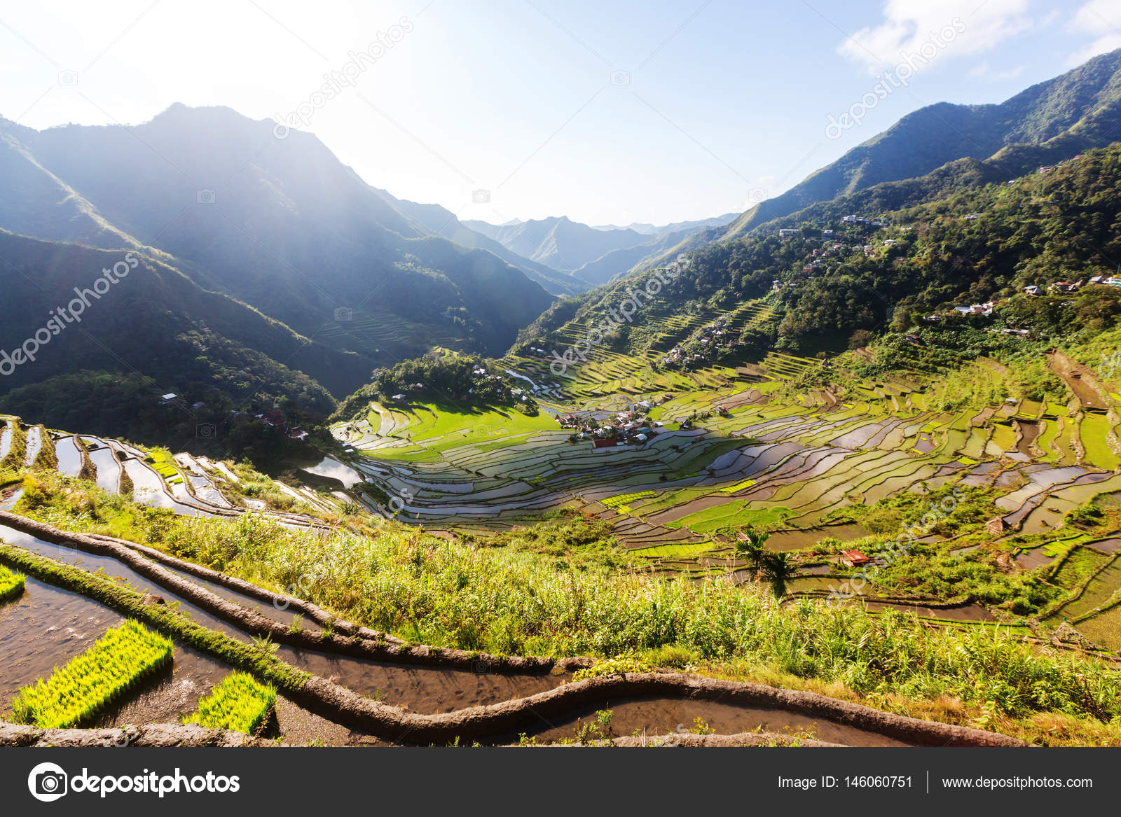 Beautiful Green Rice terraces Stock Photo by ©kamchatka 146060751