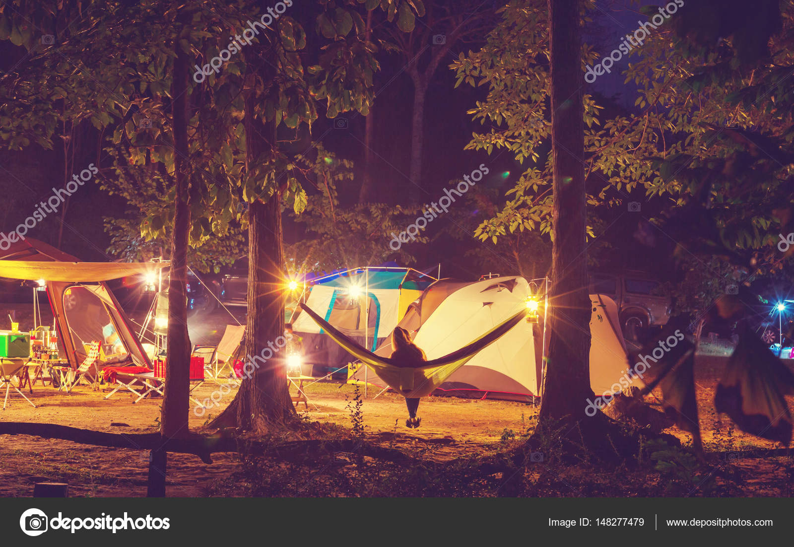 Night Camping Scenes