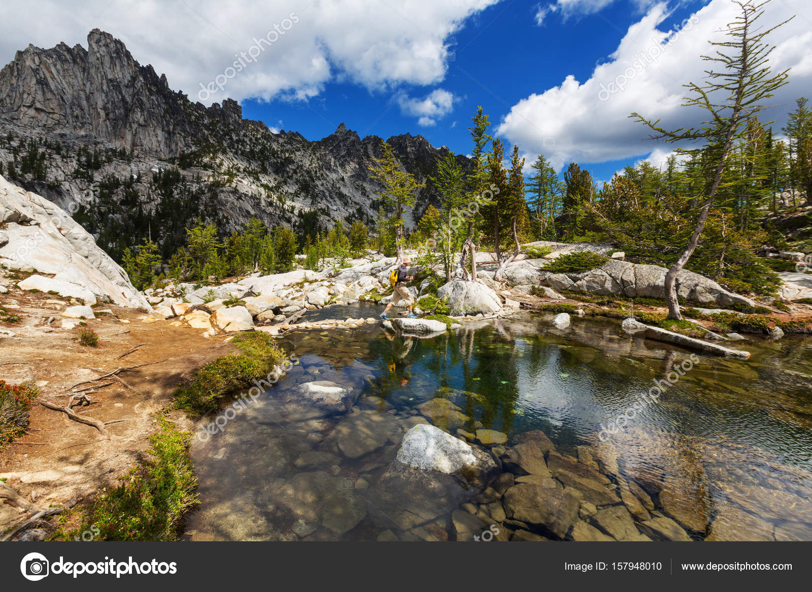 Beautiful Alpine lakes Stock Photo by ©kamchatka 157948010