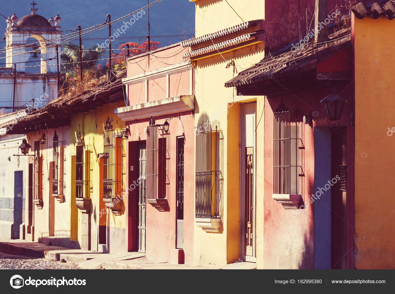 Colonial Architecture Ancient Antigua Guatemala City Central America ...