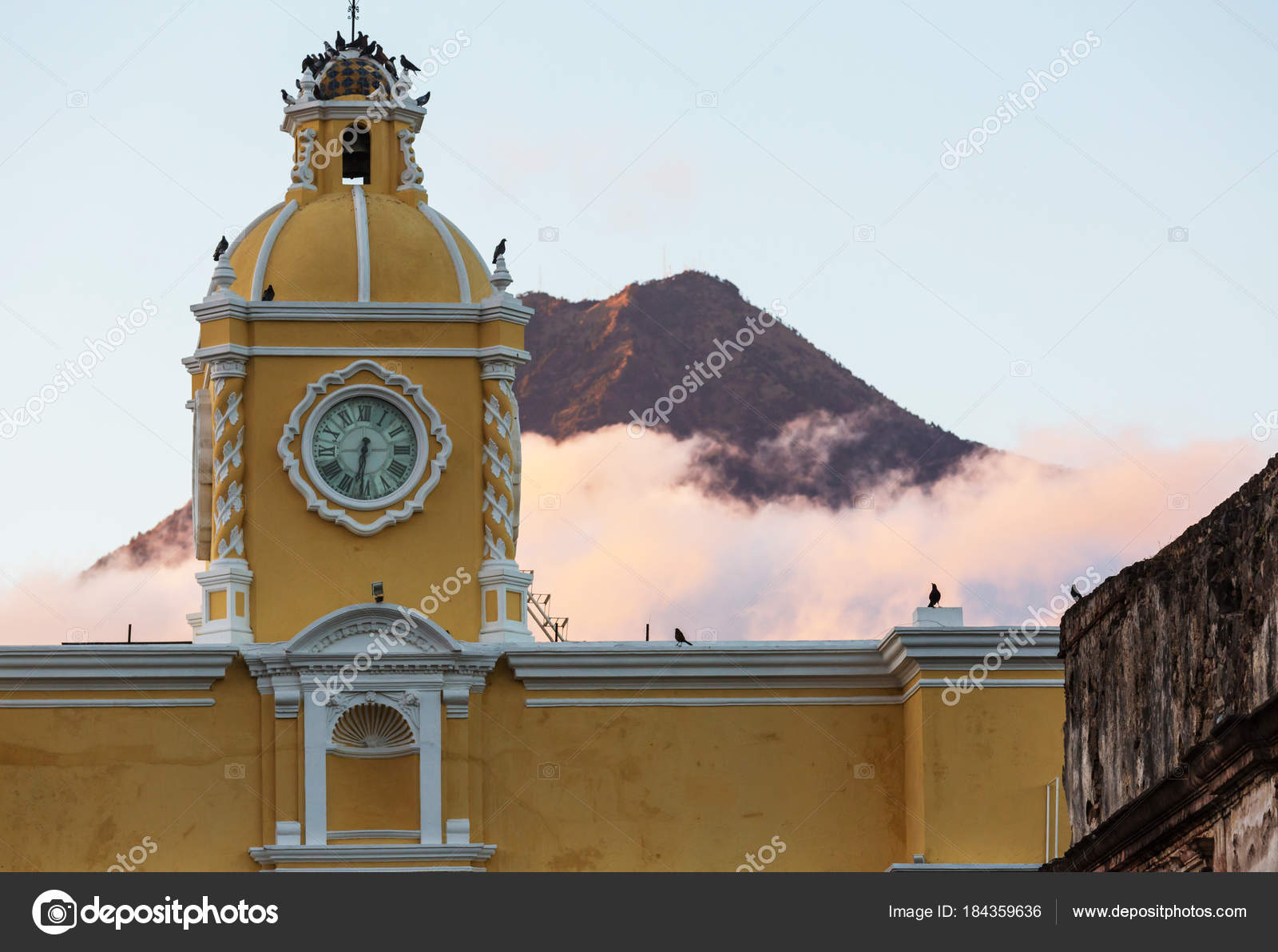 Colonial Architecture Ancient Antigua Guatemala City Central America ...