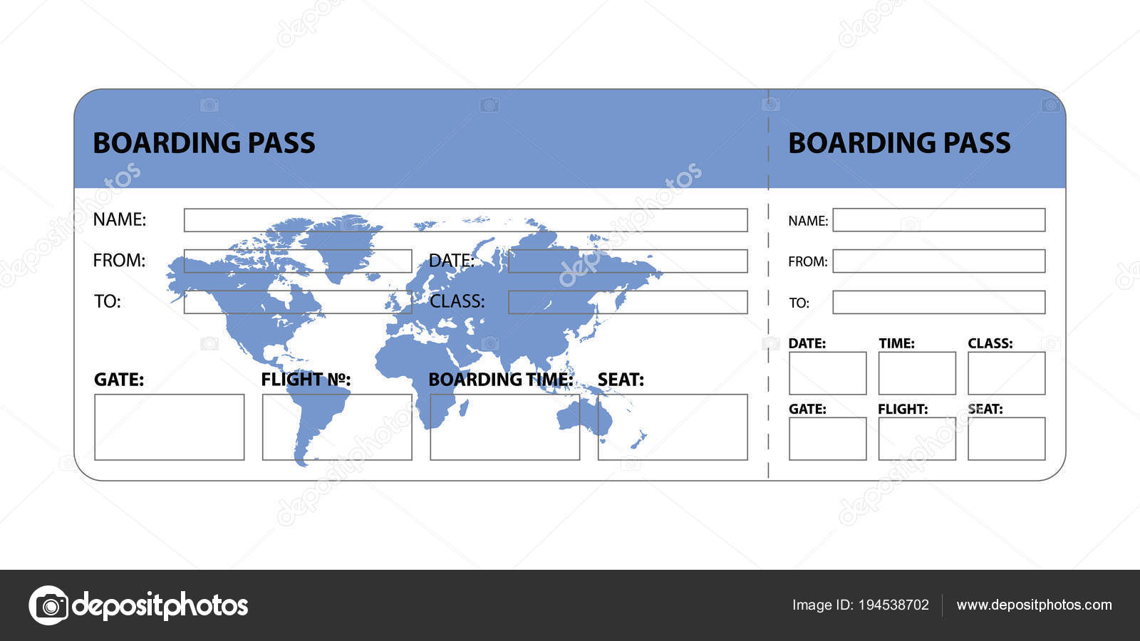 Blue boarding pass Stock Vector by ©Nataly-Nete 194538702