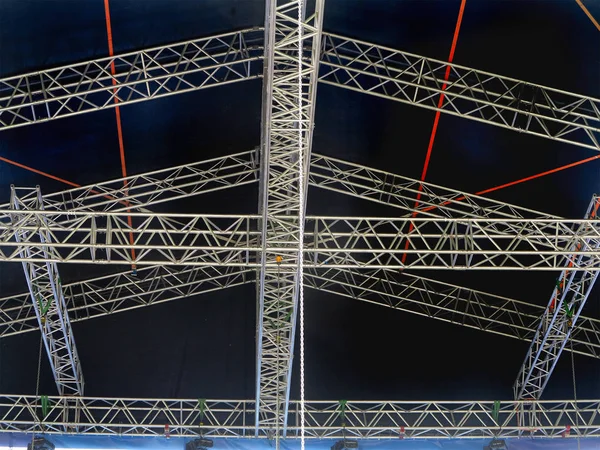 Structures of stage illumination spotlights equipment and speake Stock ...