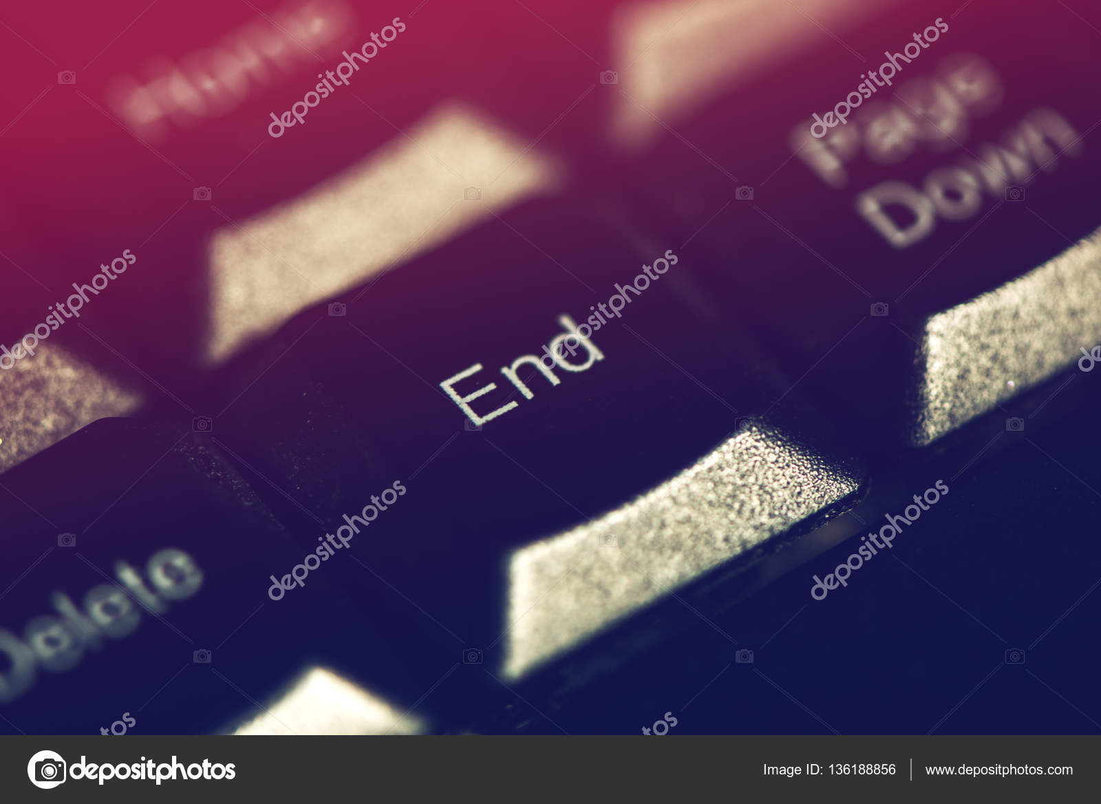 Computer keyboard End key — Stock Photo © stevanovicigor #136188856