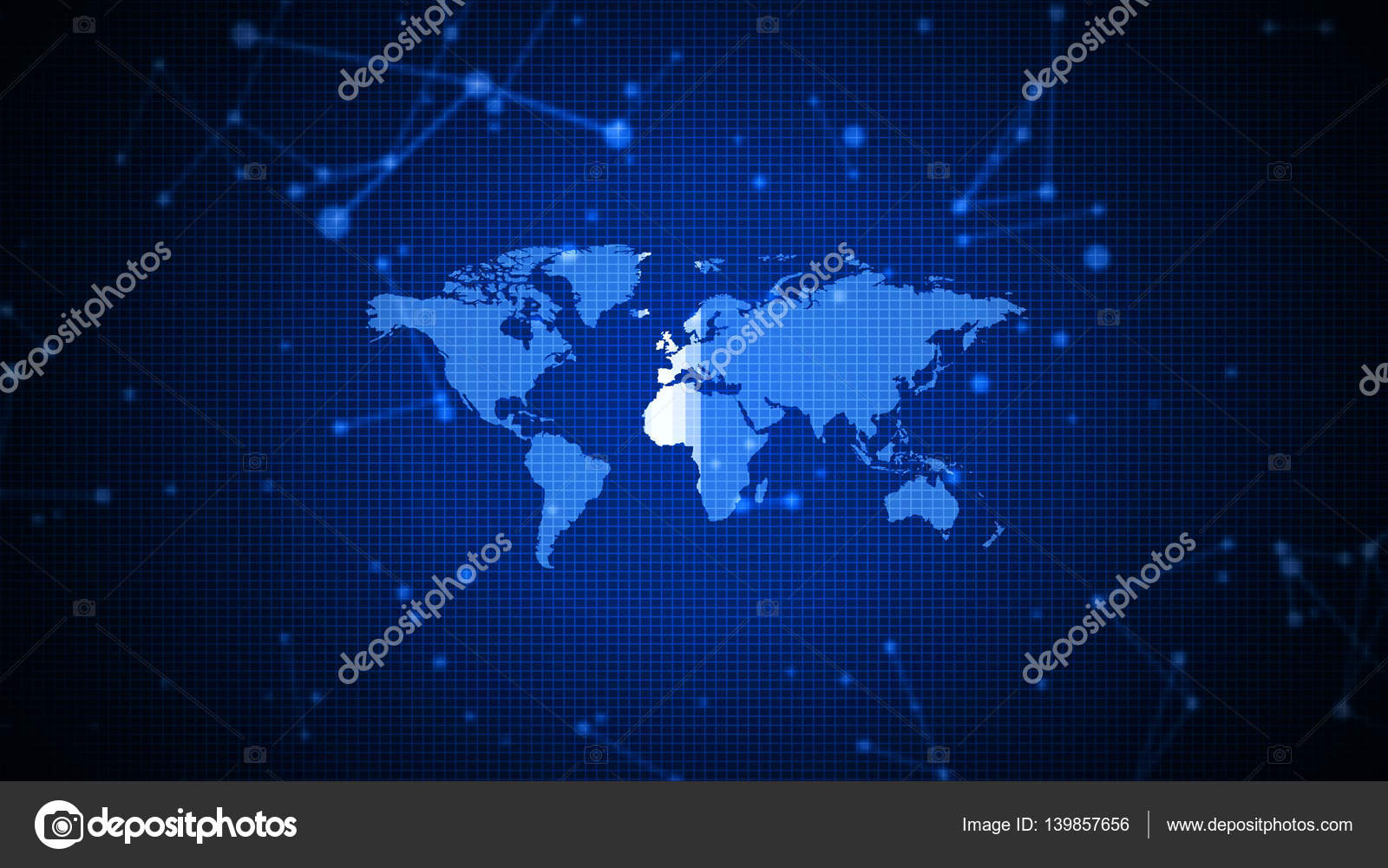 World map modern illustration as technology background Stock Photo by ...