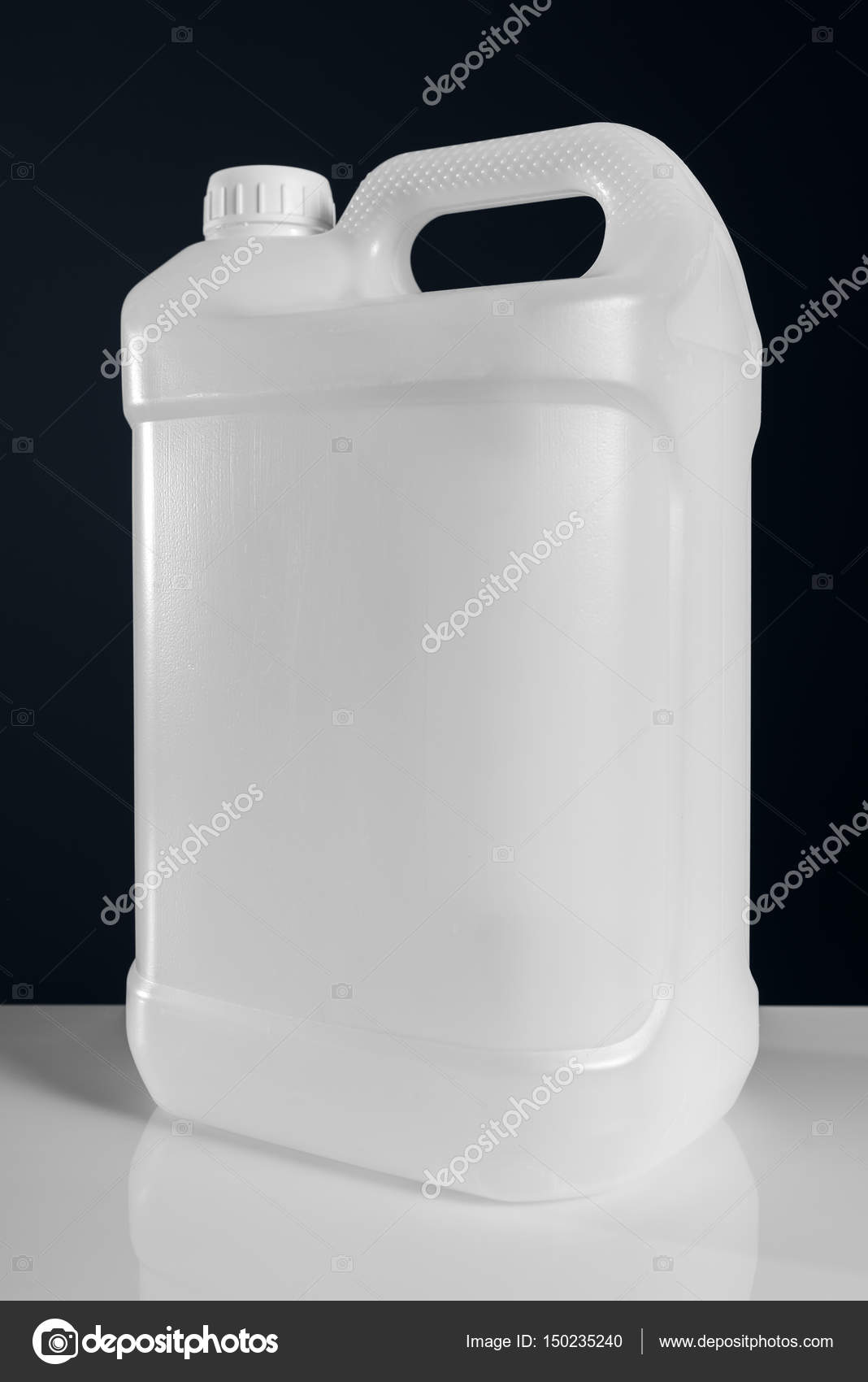 Recipiente líquido químico de recipiente de tanque de plástico branco ...