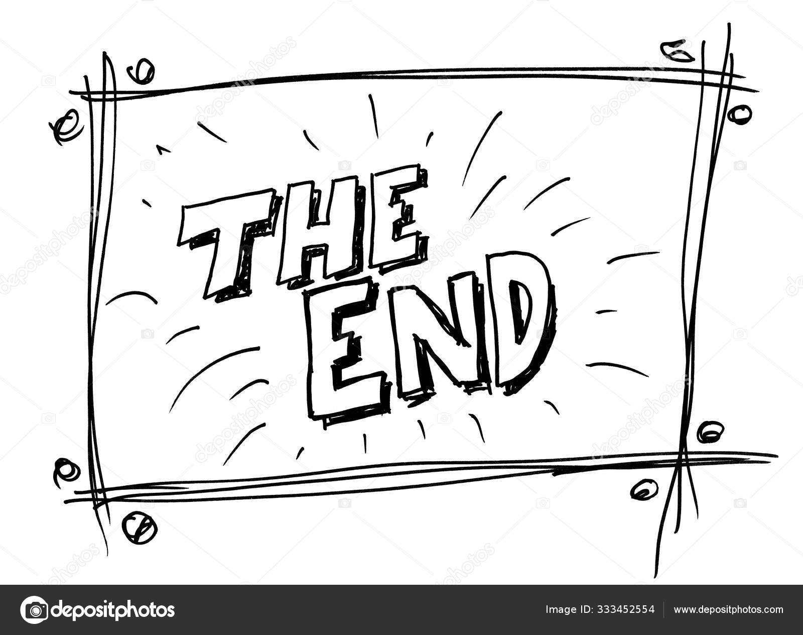 The End doodle drawing by hand Stock Illustration by ©stevanovicigor ...