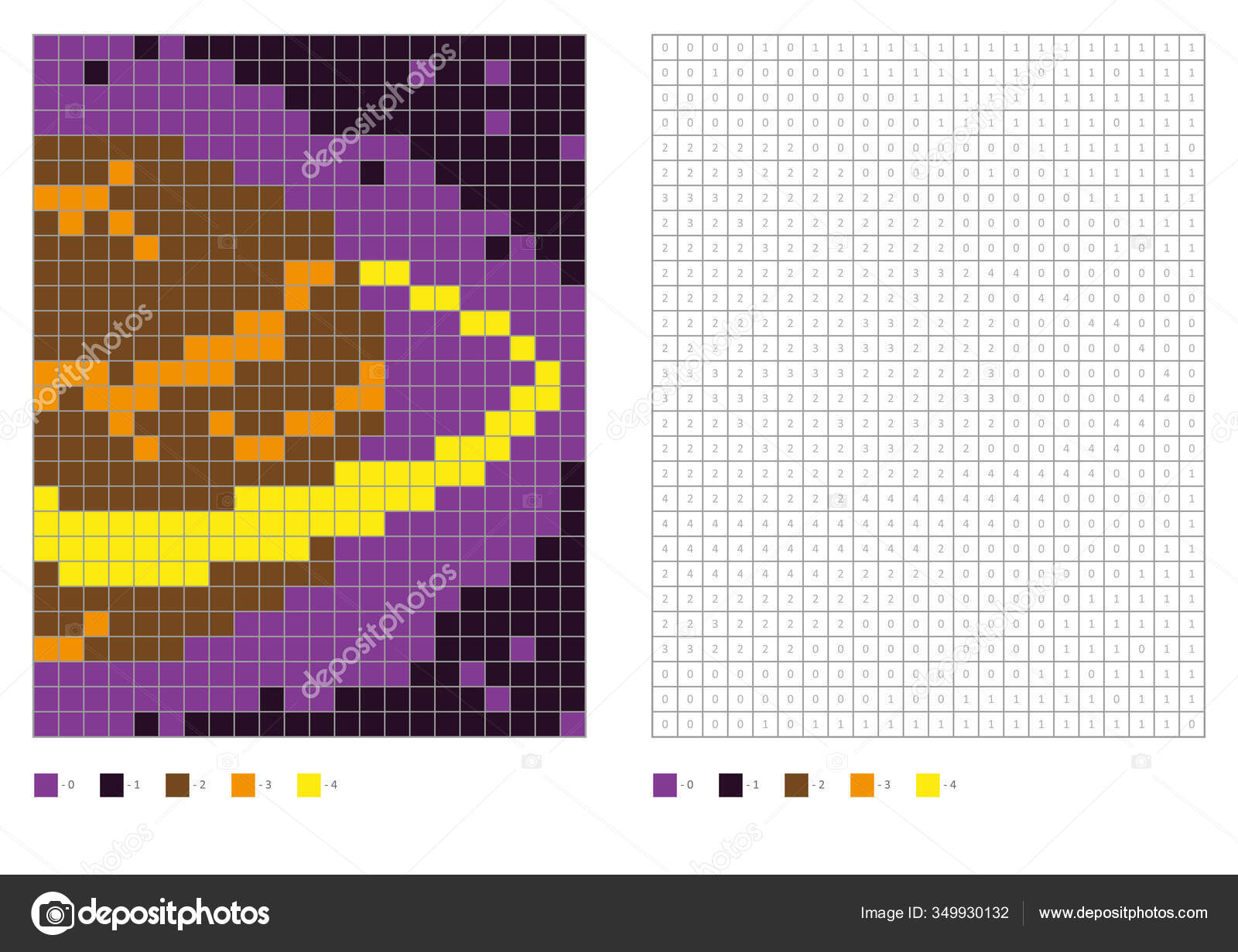 Kids Coloring Page Pixel Coloring Planet Vector Illustration Stock ...