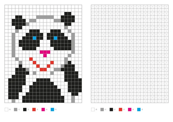 Kids Coloring Page Pixel Coloring Cartoon Koala Vector Illustration ...