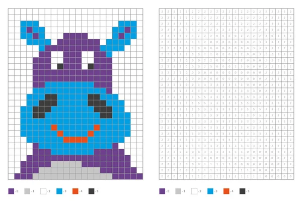 Kids Coloring Page Pixel Coloring Cartoon Koala Vector Illustration ...