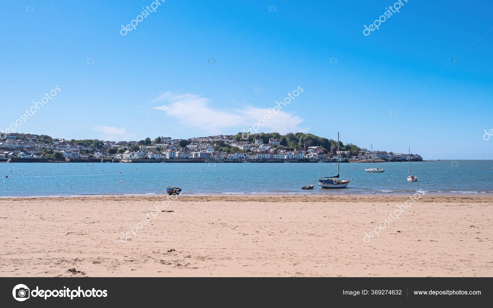 Panorama of the north Devon seaside town of Appledore viewed across the ...