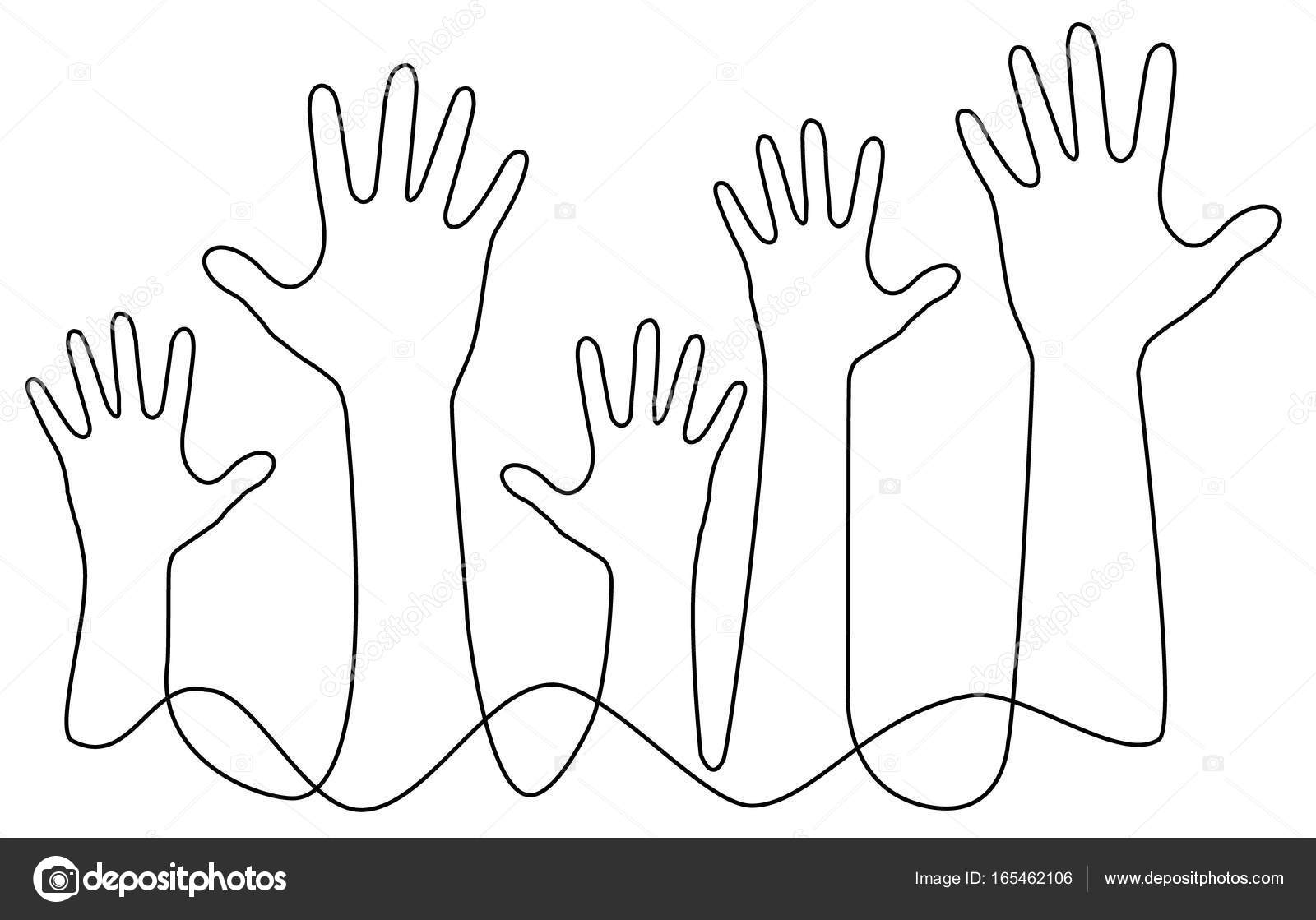 Hands one line drawing Stock Vector by ©agnieszka 165462106