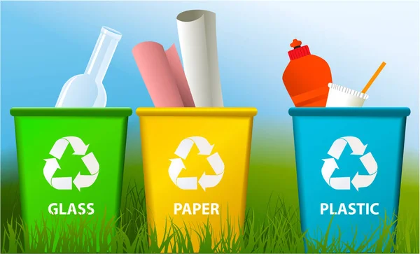 Waste Segregation Background Recycle Bins — Stock Vector © agnieszka ... Waste Segregation Background Recycle Bins — Stock Vector © agnieszka ...