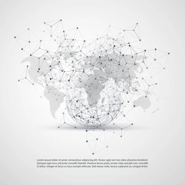 Cloud Computing Global Networks Concept Design Earth Globe — Stock Vector © bagotaj #264214920