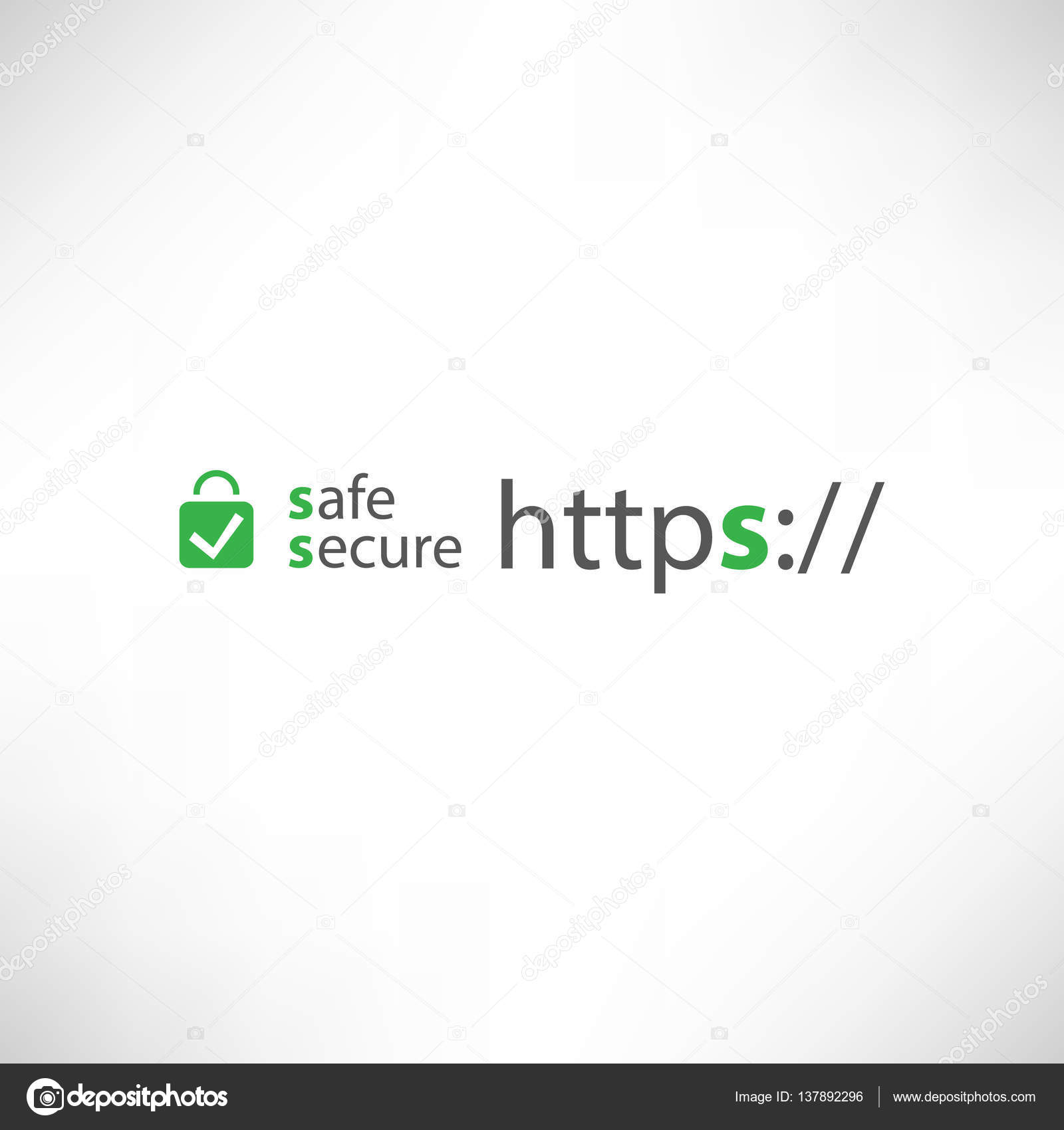 HTTPS Protocol - Safe and Secure Browsing Stock Vector Image by ...