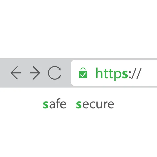 Browser Address Bar with HTTPS Protocol Sign Stock Vector Image by ©bagotaj #77004055