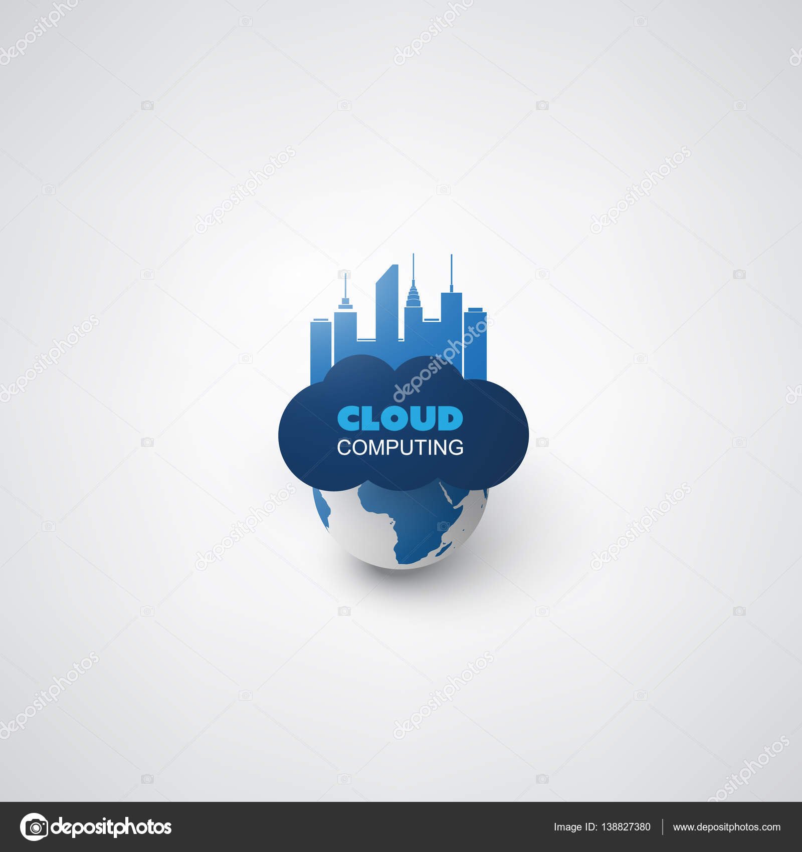 Cloud Computing Design Concept - Digital Network Connections, Technology Background Stock Vector ...