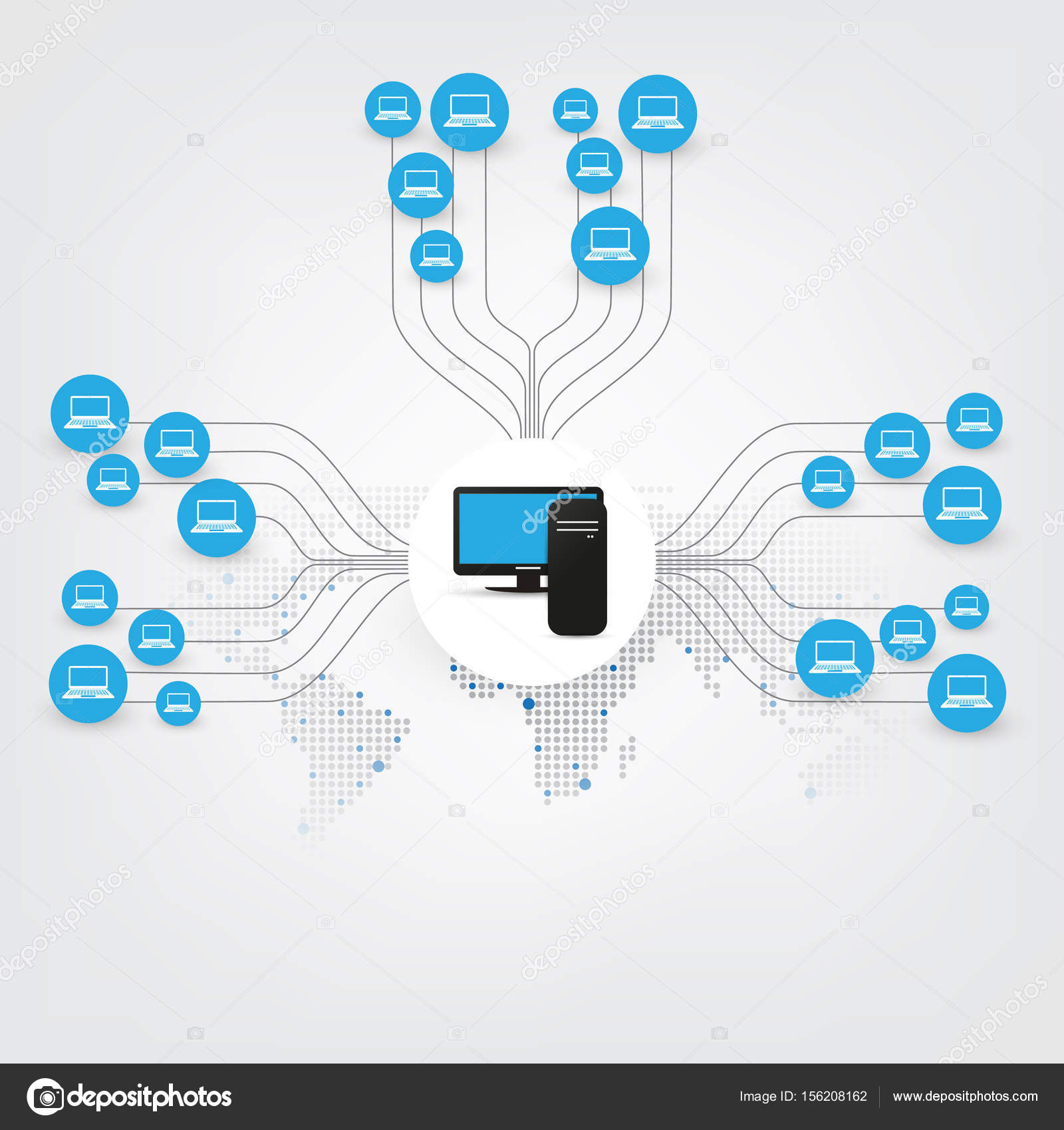Networks - Abstract Cloud Computing and Global Network Connections ...