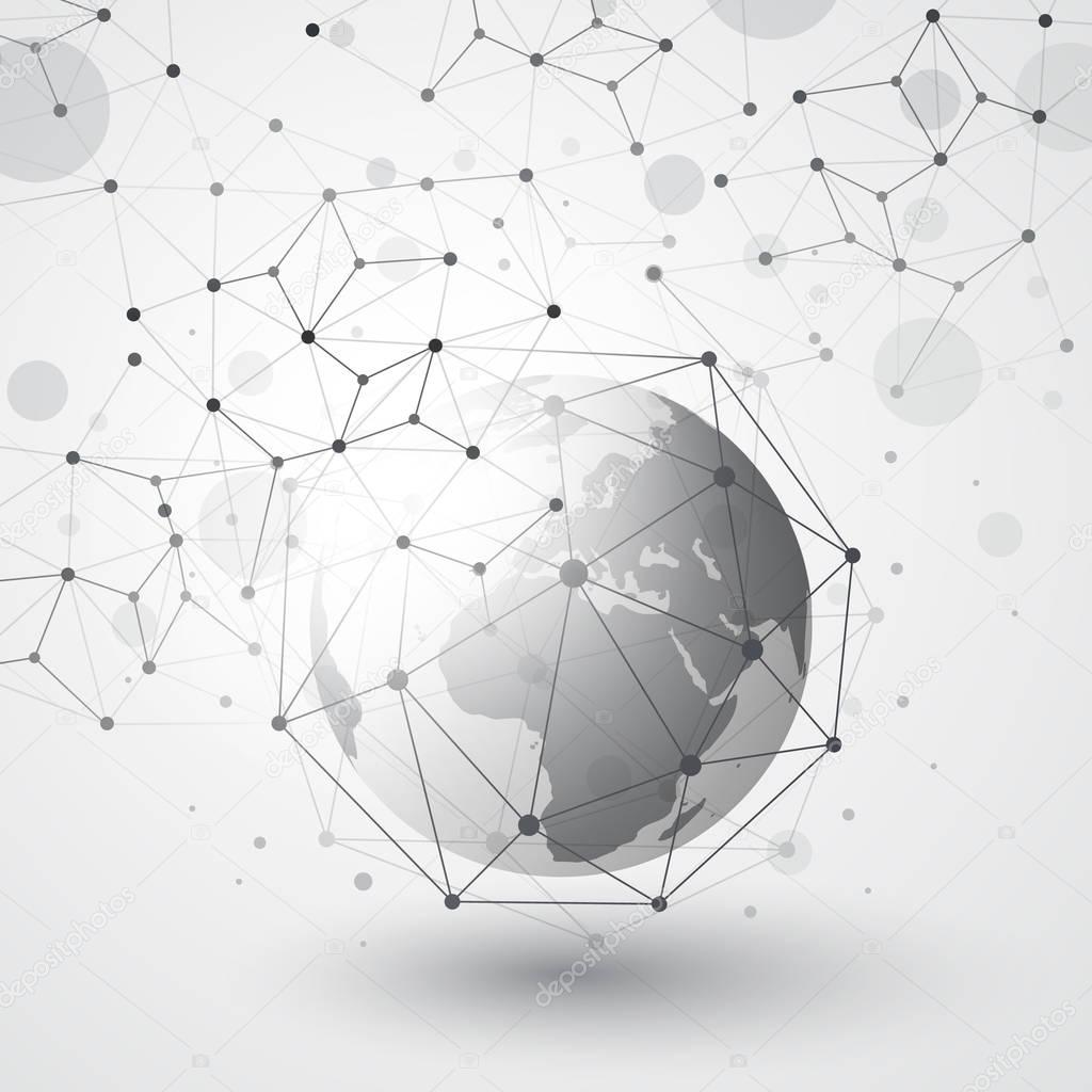 Blanco y negro Moderno Estilo Mínimo Cloud Computing, Estructura de ...