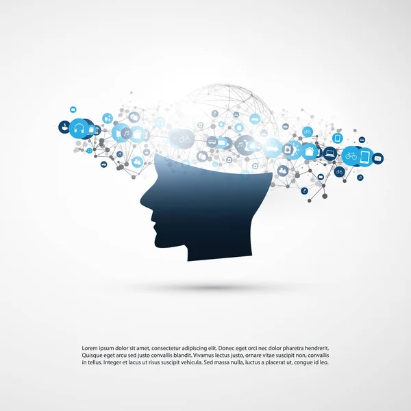 Machine Learning, Artificial Intelligence and Networks Design Concept ...