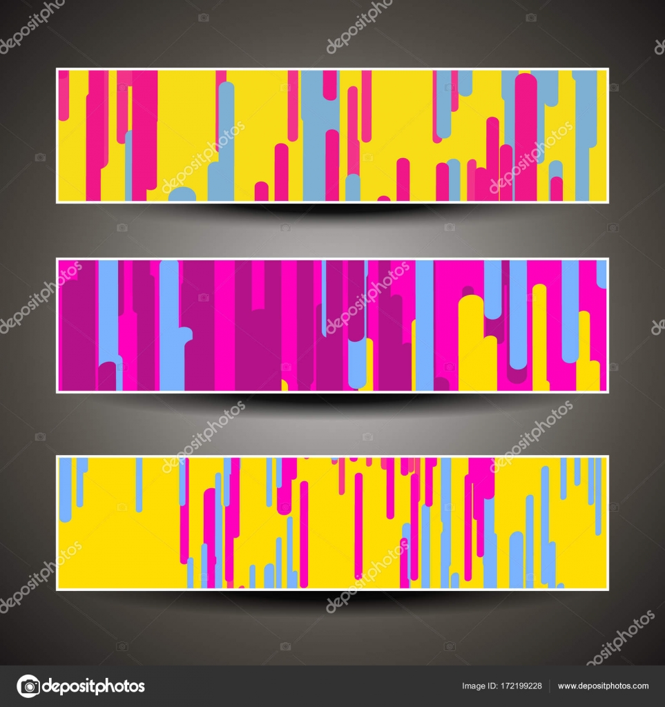 Three Colorful Abstract Header Designs Stock Vector by ©bagotaj 172199228