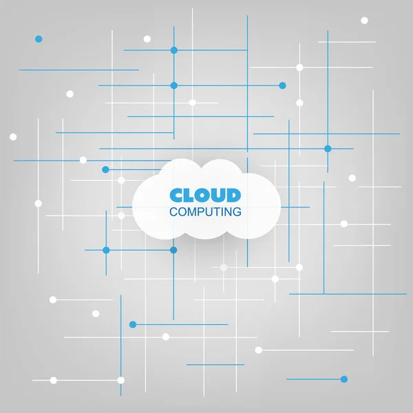 Cloud Computing Design Concept - Digital Network Connections, Technology Background Stock Vector ...