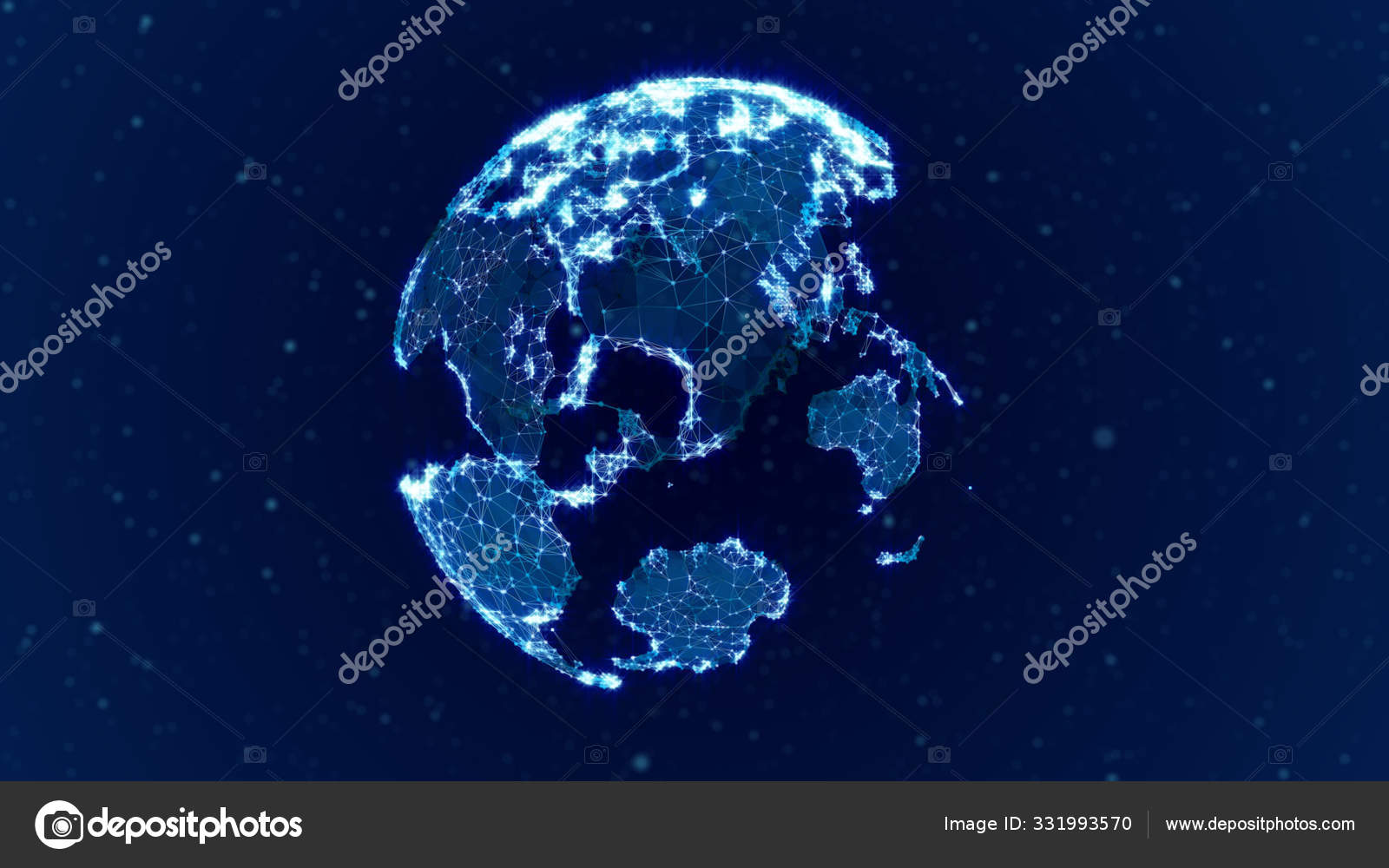 Planet earth future technology business concept (3d illustration ...