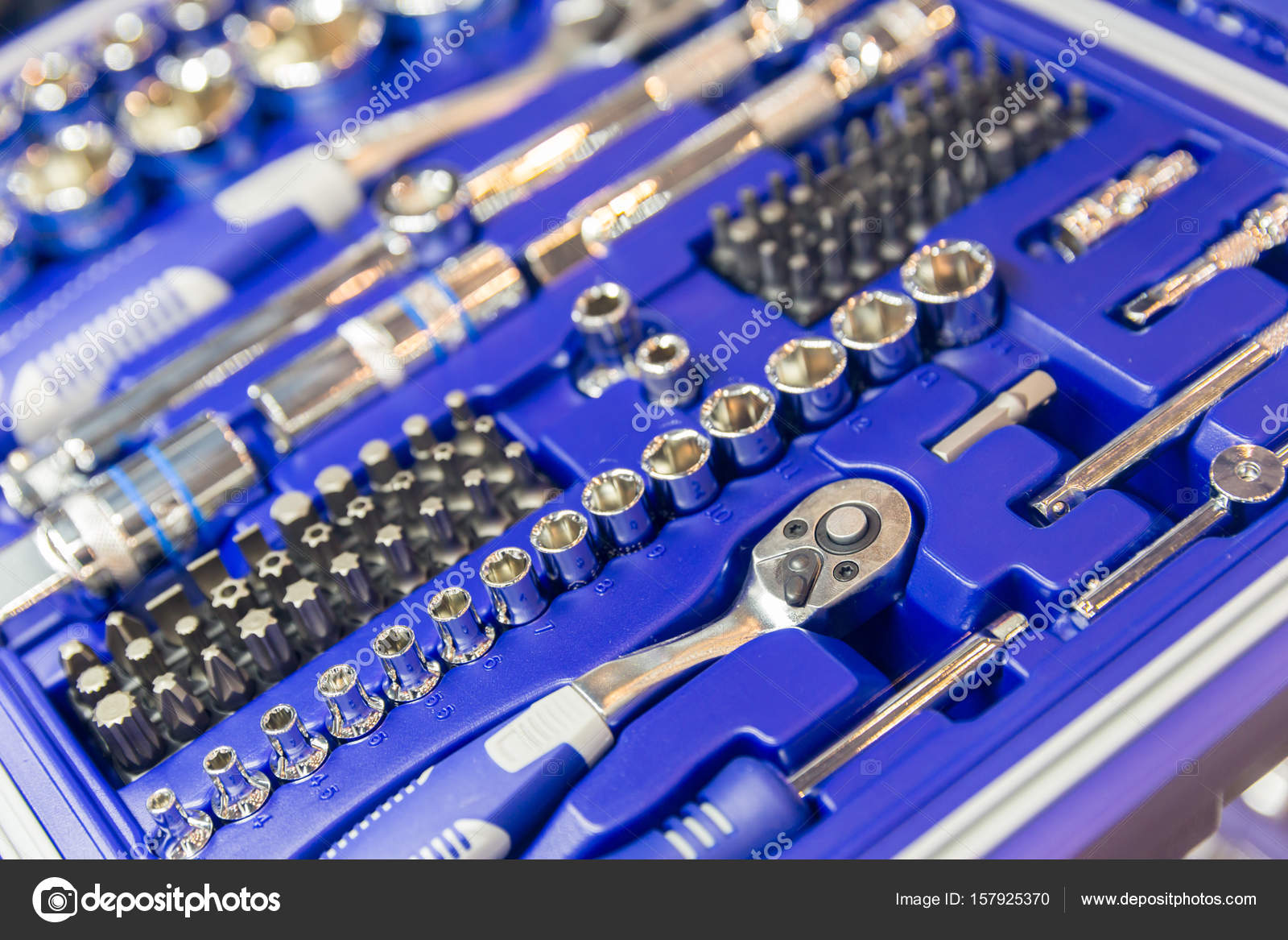 Professional blue toolbox Stock Photo by ©Nomadsoul1 157925370