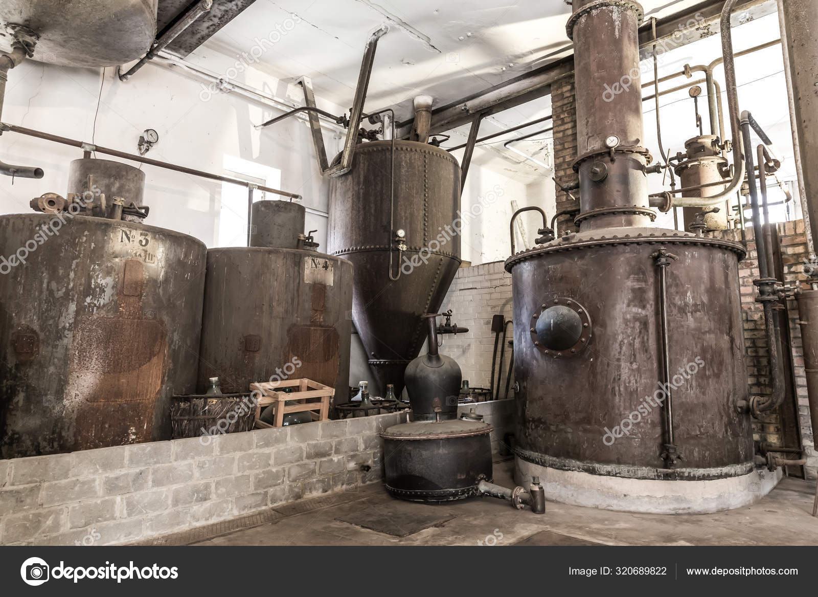 Old Winery Boiler Room Ancient Stone Building European Architecture ...