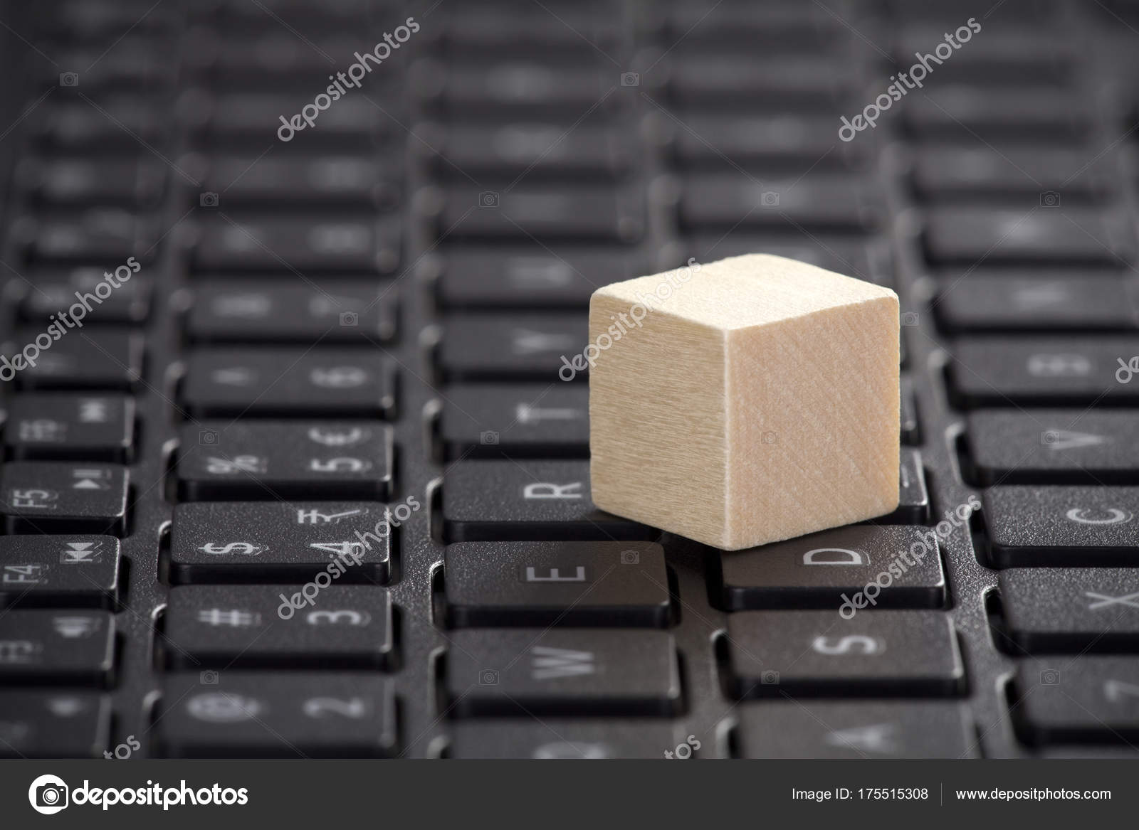 Wooden Block Laptop Keyboard Stock Photo by ©sqback 175515308