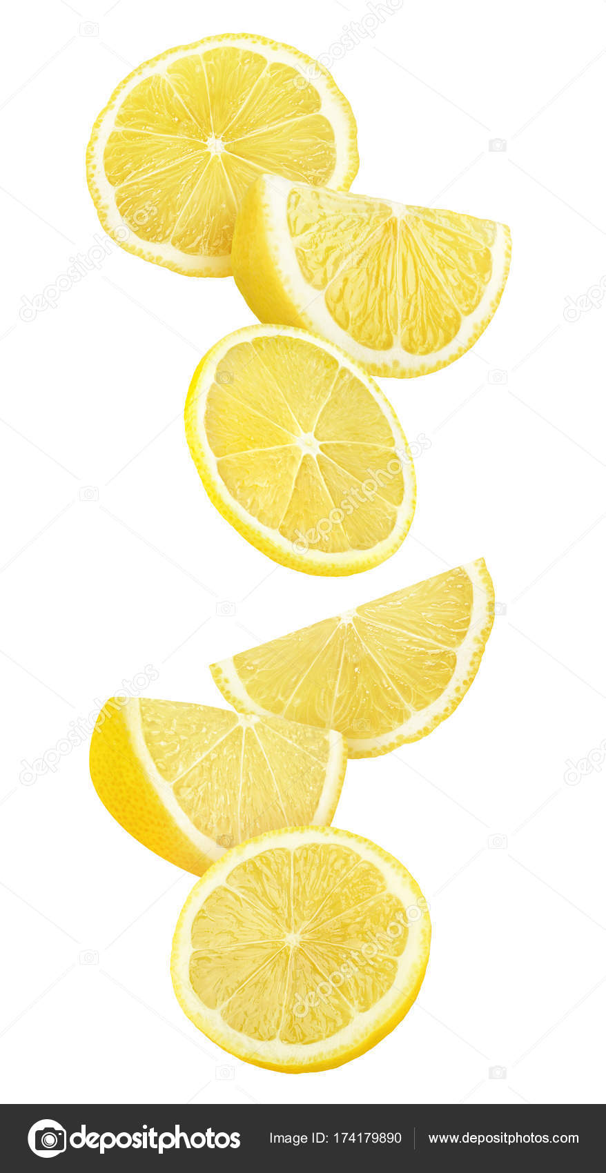 Isolated falling lemon pieces ⬇ Stock Photo, Image by © photomaru ...