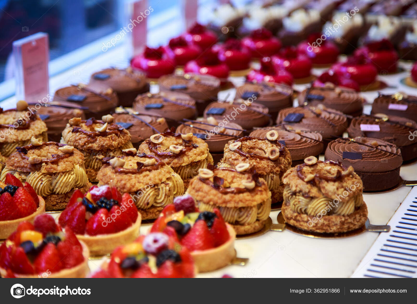 Selection Cakes Counter Stock Photo by ©michaelpuche 362951866