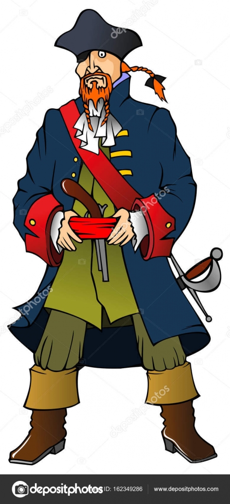 Pirate one-eyed captain Stock Vector Image by ©ensiferum #162349286