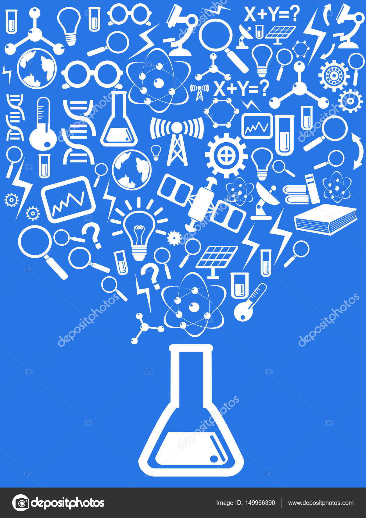 Blue science background Stock Vector Image by ©huhulin #149966390