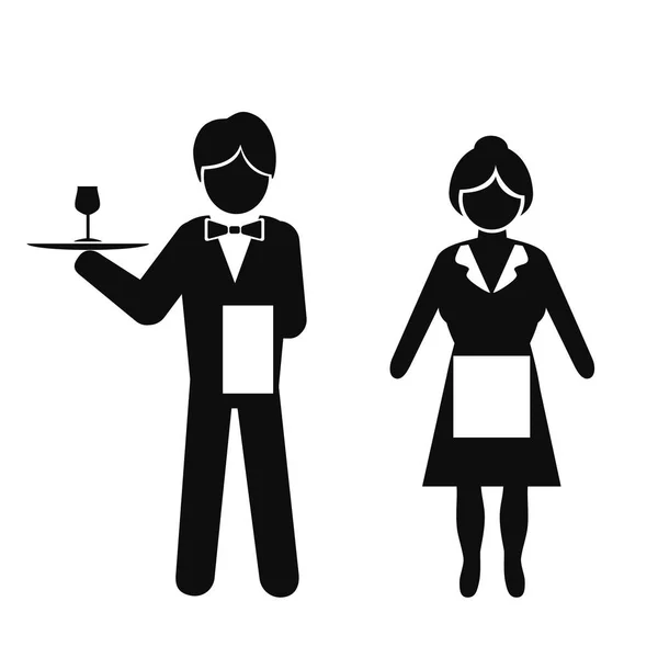 Stick Figure Waitress