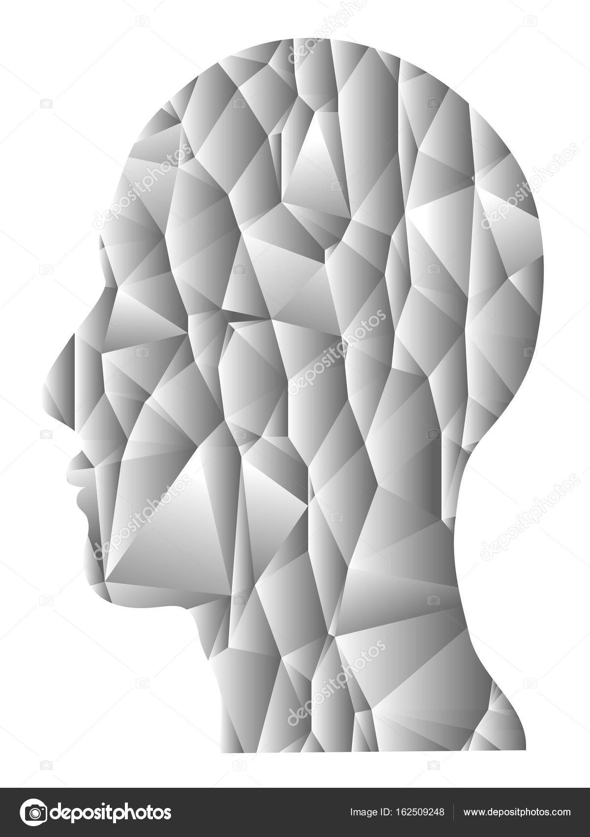 Gray gradient Geometric head Stock Vector Image by ©huhulin #162509248